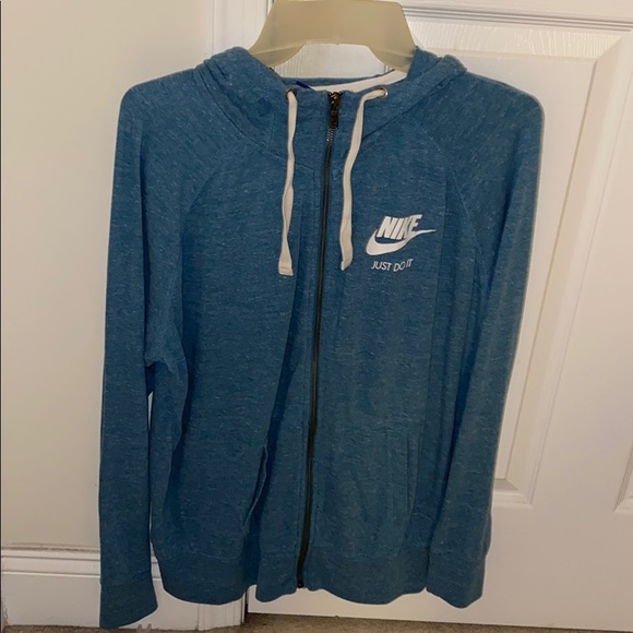 Nike | Tops | Light Blue Zip Up Nike Hoodie | Poshmark